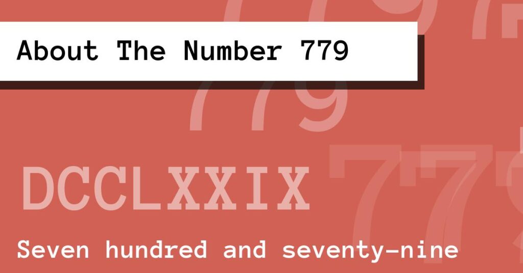 About The Number 779