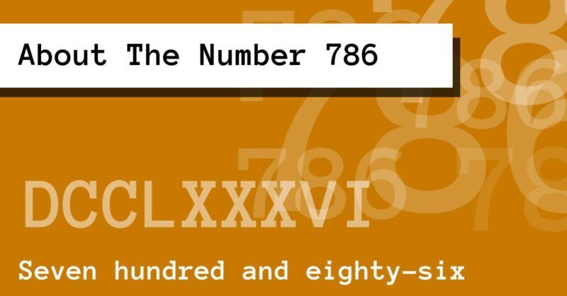 About The Number 786