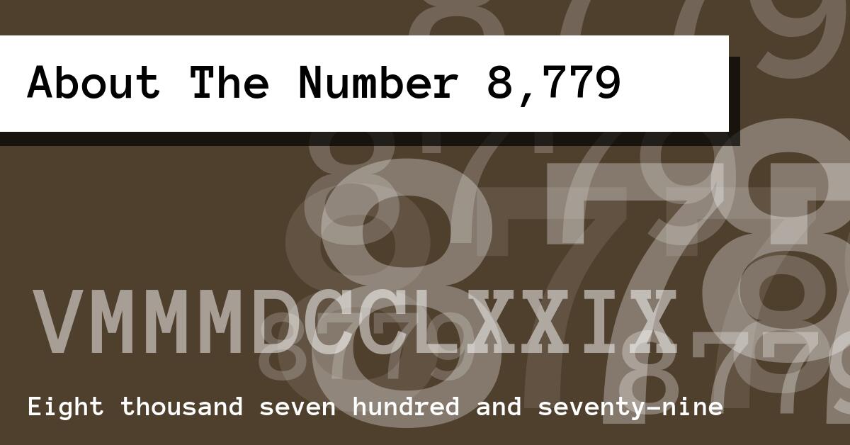 About The Number 8,779