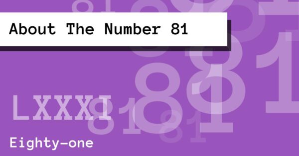 About The Number 81