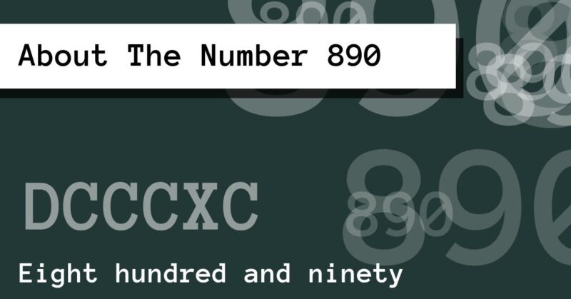 About The Number 890