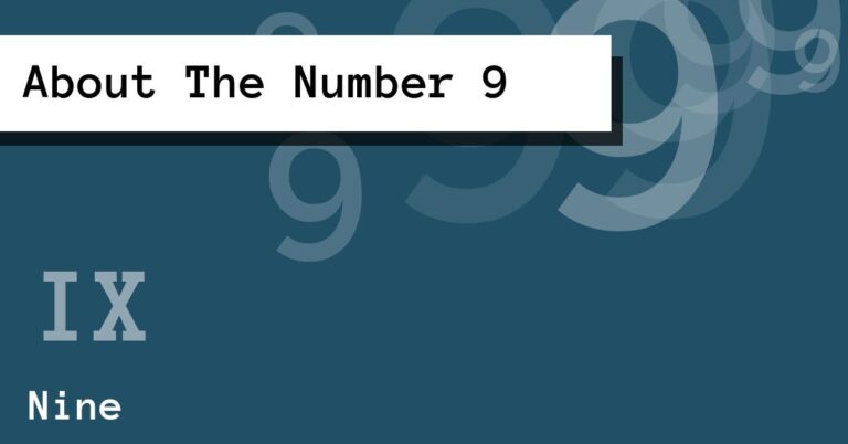 About The Number 9