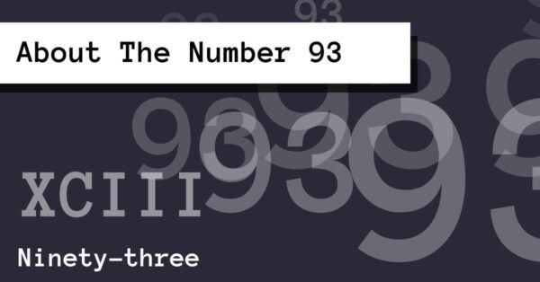 About The Number 93