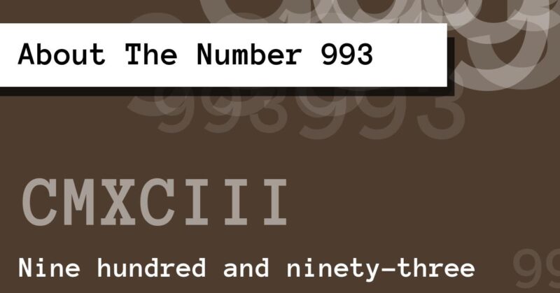 About The Number 993