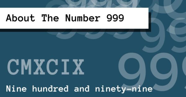 About The Number 999